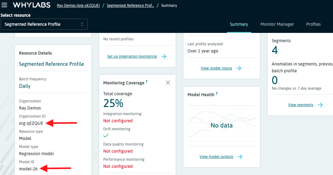 Exporting data from the WhyLabs AI Control Center | WhyLabs Documentation